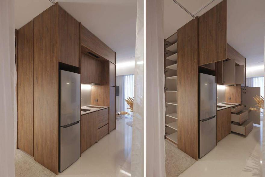 How to maximise storage in a one-bedroom home? Put it all in one big ...